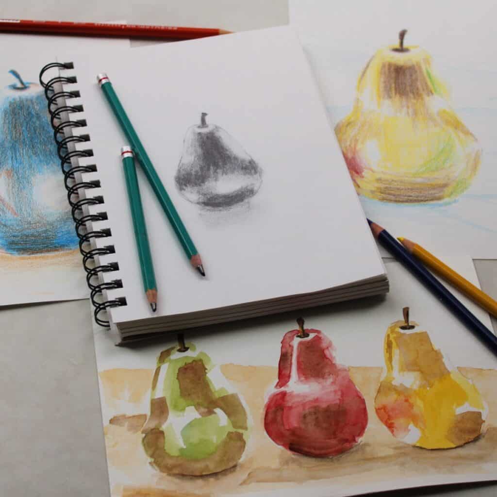 How To Draw A Pear Step By Step