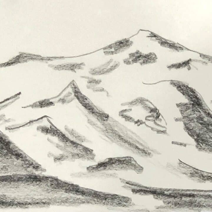 How to Draw a Mountain Landscape Easy - artlooklearn.com