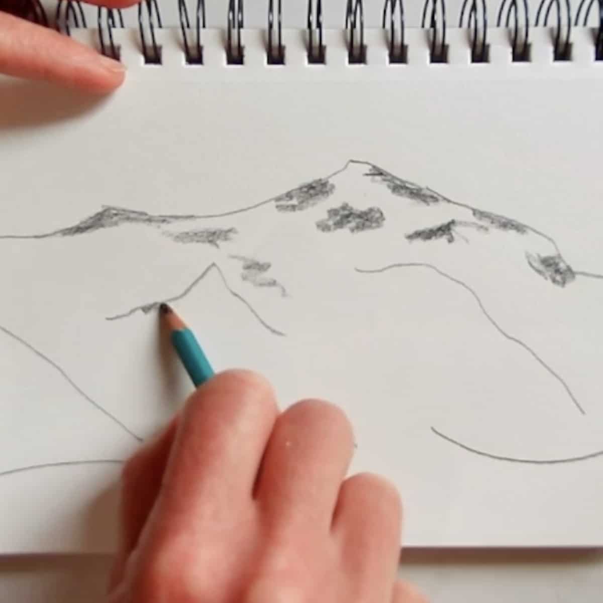 How to Draw a Mountain Landscape Easy - artlooklearn.com