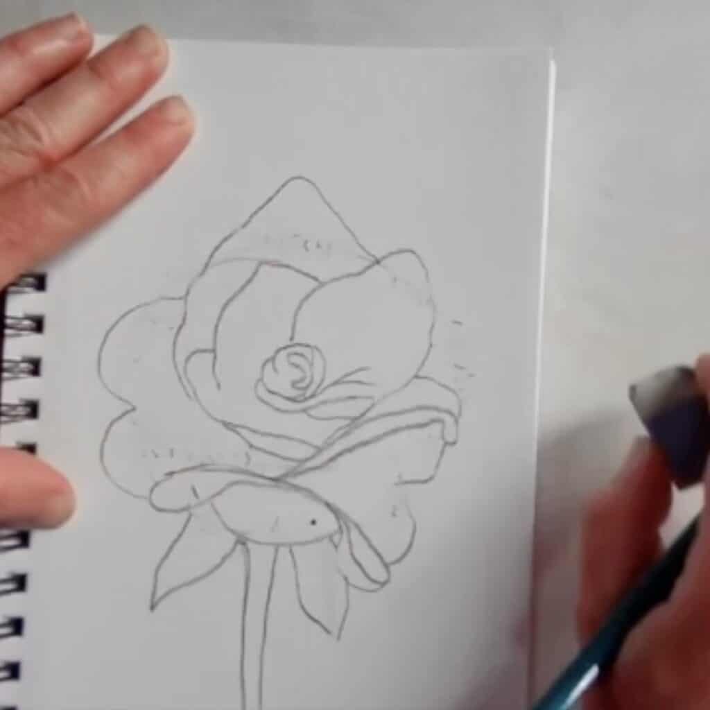 How to Draw an Easy Rose Step-by-step - artlooklearn.com